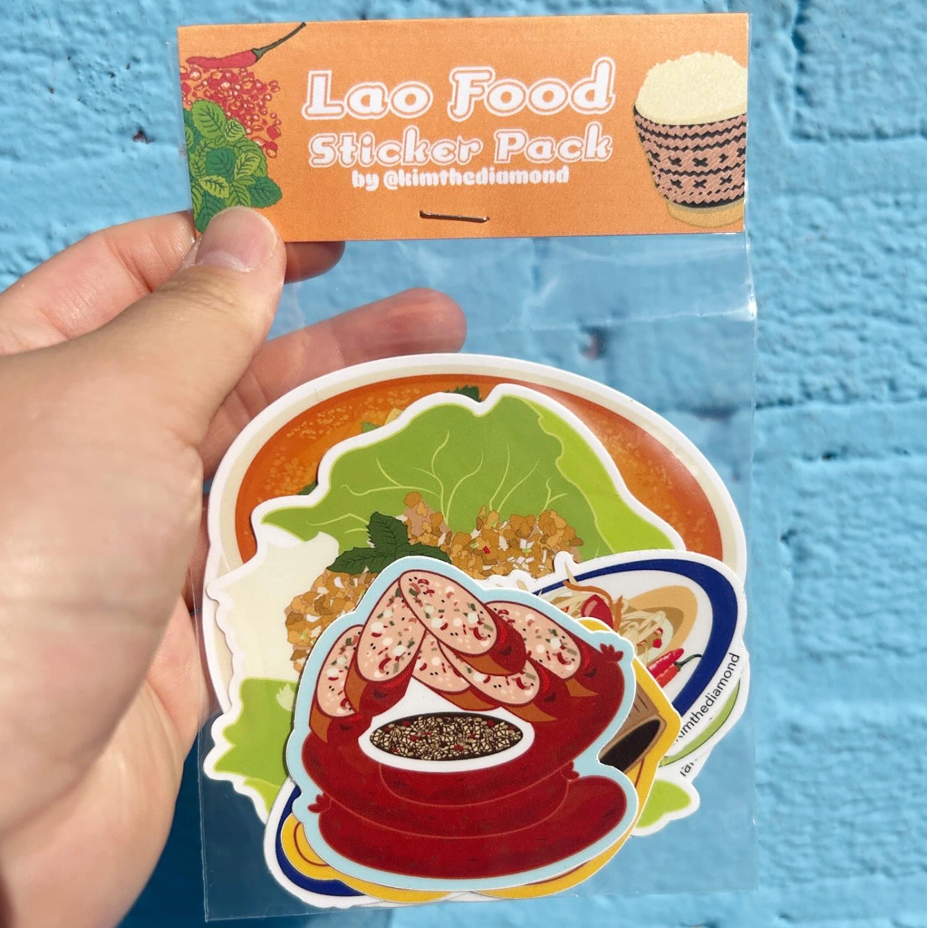 Kim Sandara: Lao Food Sticker Pack – From Here to Sunday